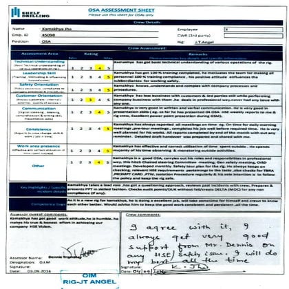 Assesments by different OIMs | PDF