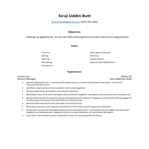 Siraj's Butt resume (3) | DOCX