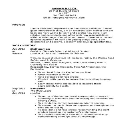 CV Francis Dumesnil word | DOCX