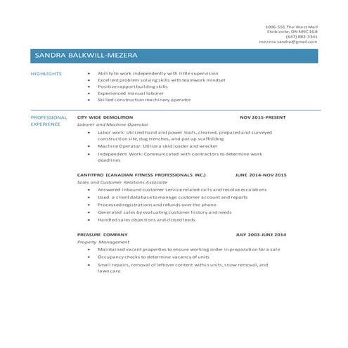 Sandra Balkwill-Mezera Resume November 2016 (3) | DOCX