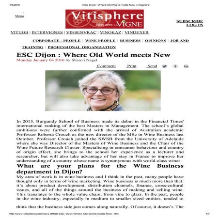 160104 Vitisphere - Roberta Crouch interview | PDF