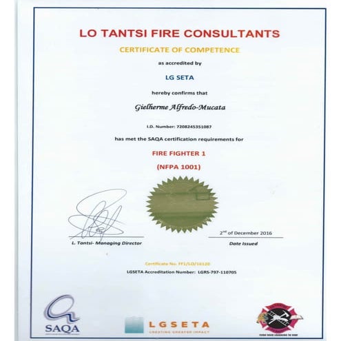 Fire Fighter I | PDF