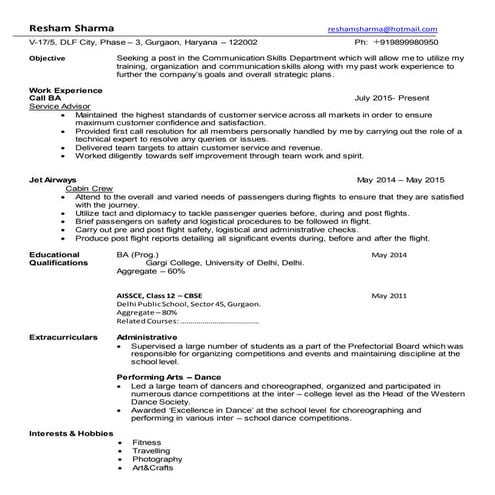 Resham Sharma - Resume | PDF