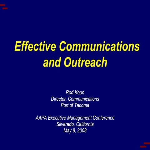 Effective Communications and Outreach | PPT | Computer Networking ...