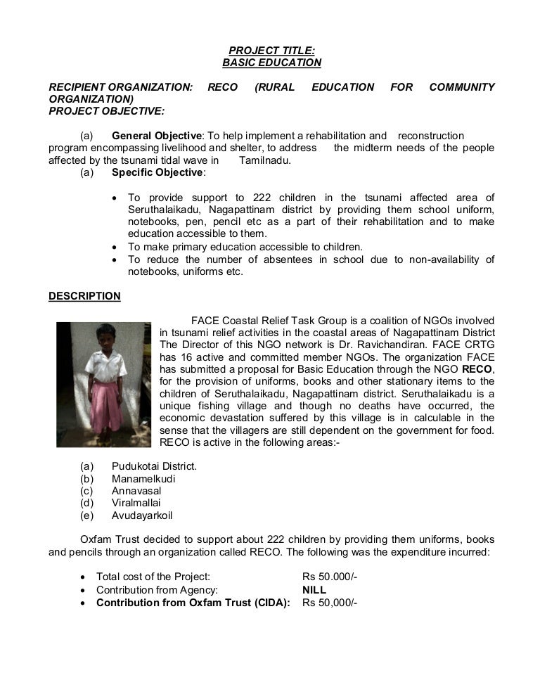 PROJECT REPORT ON BASIC EDUCATION project-report-on-basic-education
