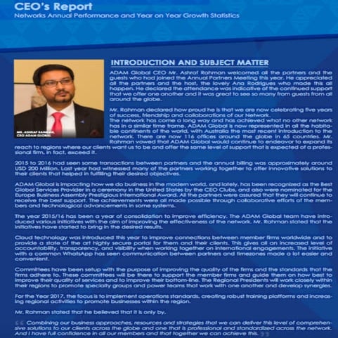 CEO REPORT 2016 | PDF