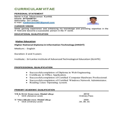 Manivannan Karthik_cv | DOCX