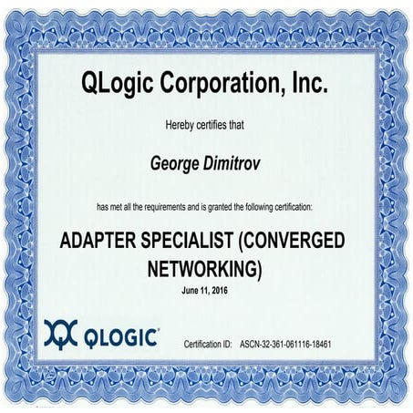 Qlogic Adapter Specialist Converged Networking 361AC9395 | PDF