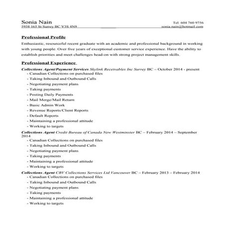 Sonia Resume | DOC