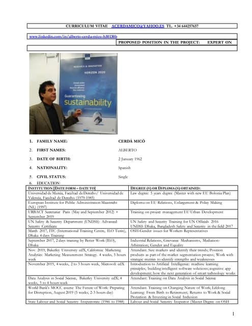 Europass CV update Peter Jorna December 2016 | PDF | Education
