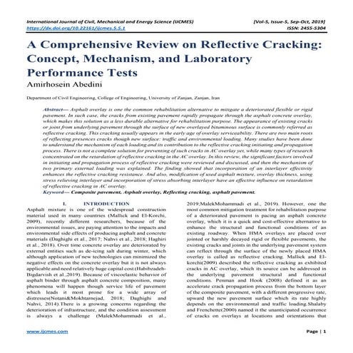 A Comprehensive Review on Reflective Cracking: Concept, Mechanism, and ...