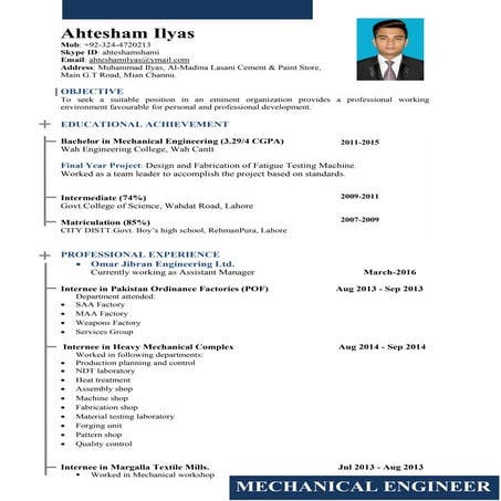 CV-Ahtesham | PDF