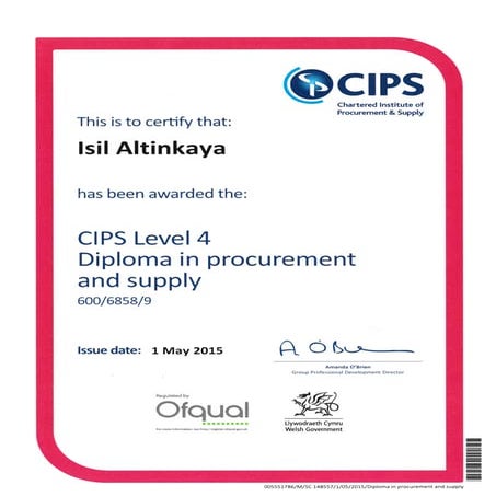 CIPS Diploma Level 4 | PDF