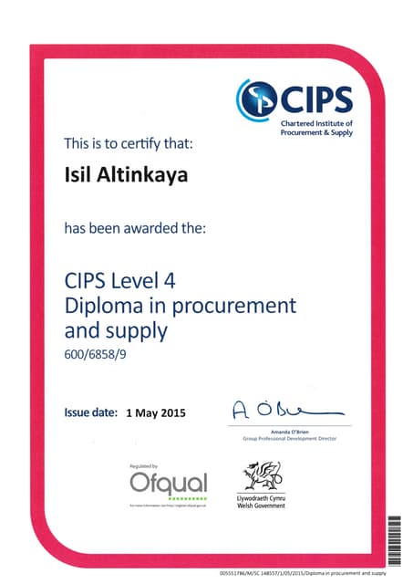 CIPS Diploma Level 5 | PDF