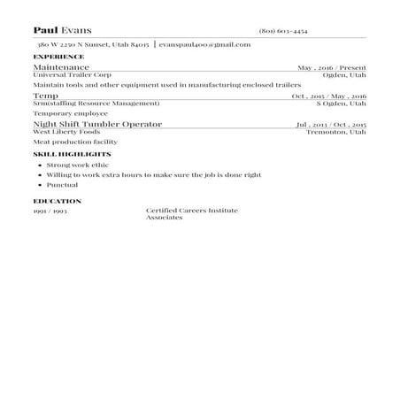 Evans_Paul_Resume | PDF