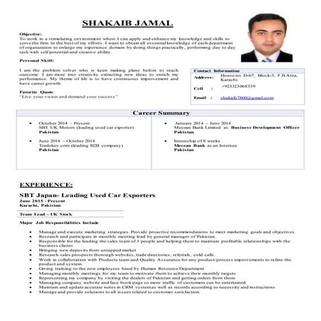 Shakaib Resume | DOCX