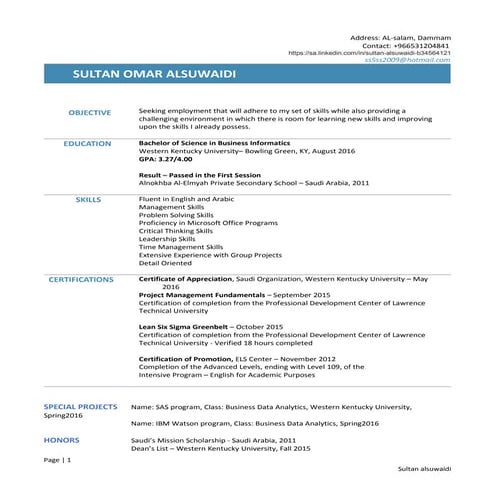 Mohammed Alharbi Resume | DOCX