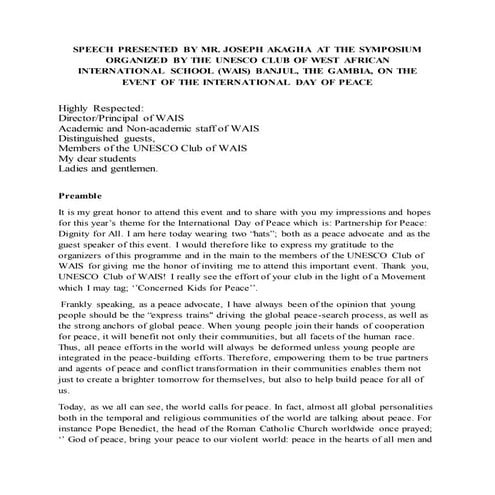 Malala Yousafzai speech at the UN | PDF