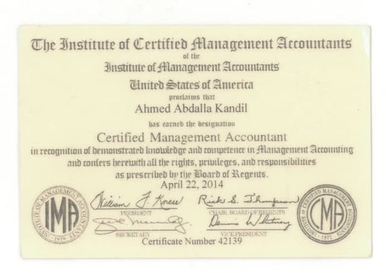 CMA Certificate | PPT