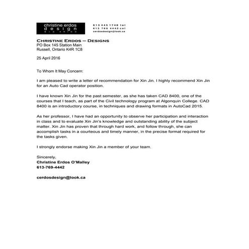 Reference letter1 | PDF