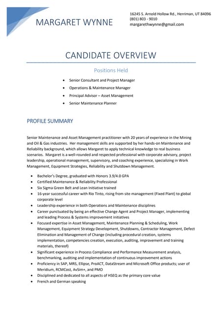 CV DAVID EDWARD FISHER | PDF