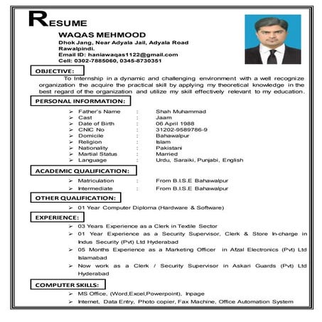 waqas RESUME - for Security | DOCX