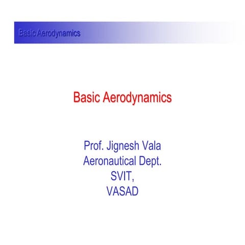 All basics of aerodynamics from scratch. Engineering level | PDF