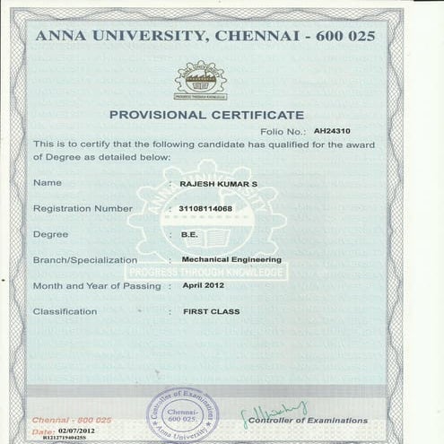 MARKSHEET GRADUATION