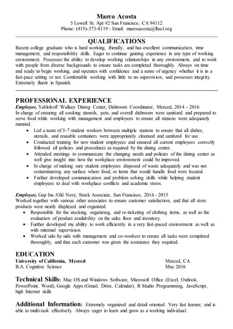 DC Resume | DOCX
