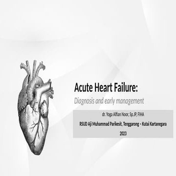 Acute heart failure diagnosis and early management | PPTX