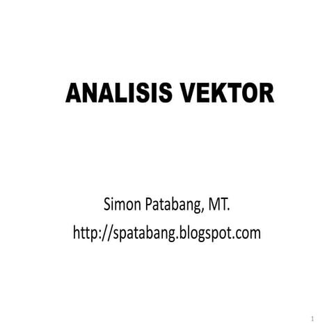 1 analisis vektor | PDF