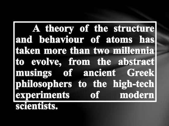 Ideas of the ancient greeks on atom | PPT