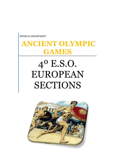 History of the Ancient Olympic Games – Mocomi.com