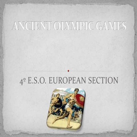 The ancient olympic games | PDF