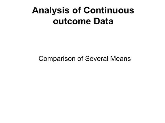 Anova - One way and two way | PPT