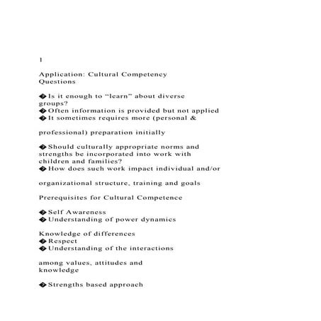 1Application Cultural CompetencyQuestions Is it en.docx