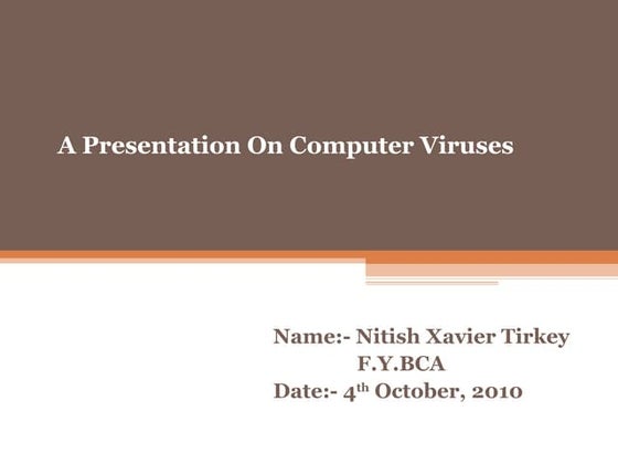 Computer viruses, types and preventions | PPT