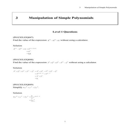1A QB Ch03 Manipulation of Simple Polynomials.doc