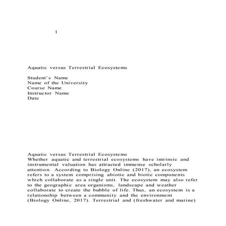 Terrestrial and Aquatic Ecosystem, Biomes and distribution | PPTX