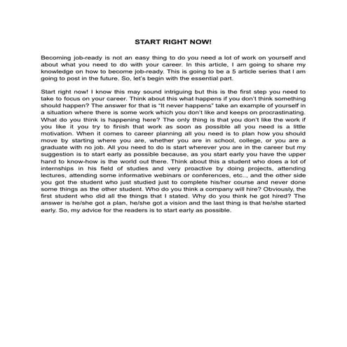 How to become job-ready part 1 | PDF