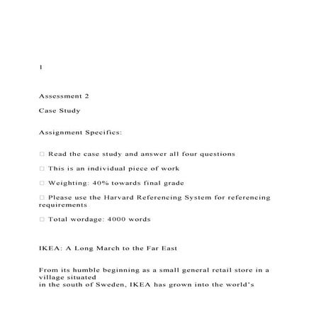 Ikea assignment | DOCX