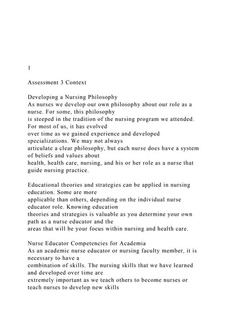 Nursing Education Seminar I.docx | Parenting Babies and Toddlers ...