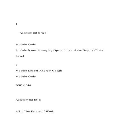1 Assessment Brief Module Code Module .docx | Resume Writing and Advice | Job Search
