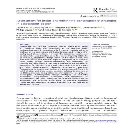 1_Assessment for inclusion_ rethinking contemporary strategies in ...