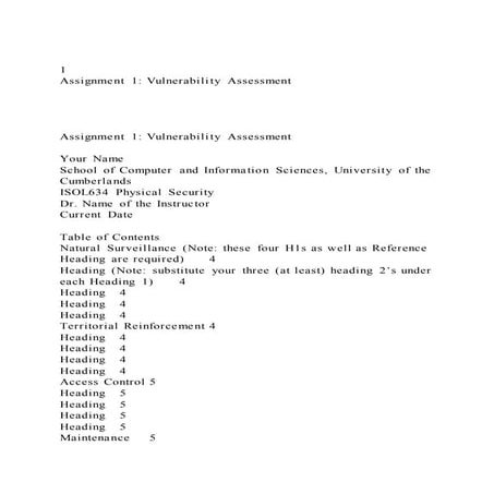 1Assignment 1 Vulnerability AssessmentAssignment 1 | PDF