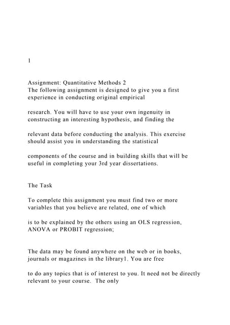 Econometrics assignment full work | PDF