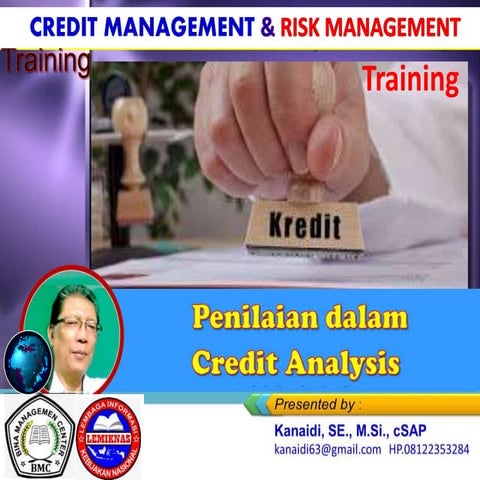 Penilaian dalam CREDIT Analysis _Training "CREDIT MANAGEMENT and RISK ...