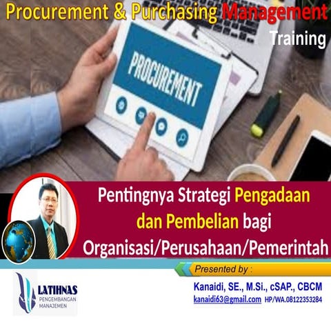 Pentingnya Strategi Pengadaan dan Pembelian bagi Organisasi/Perusahaan/Pemerintah_Training ...