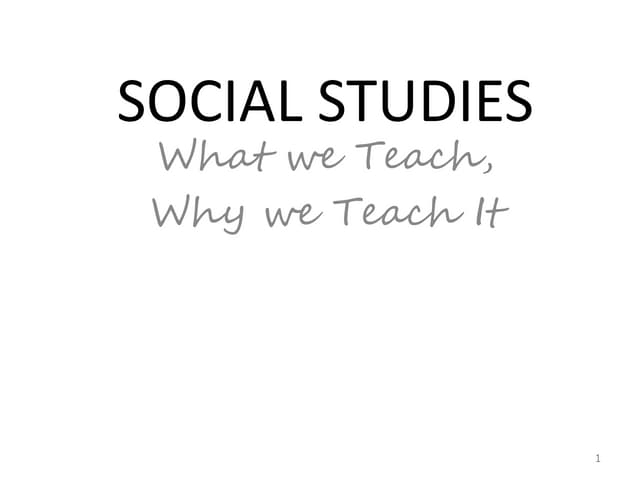 5 branches of social studies | PPT