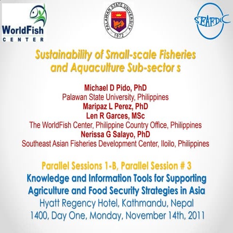 Fisheries sub-sector example | PDF